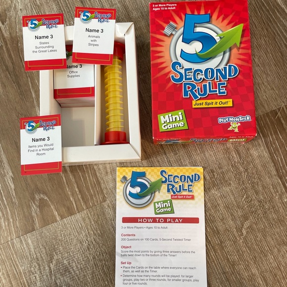 Play Monster | Games | 5 Second Rule Game By Play Monster | Poshmark